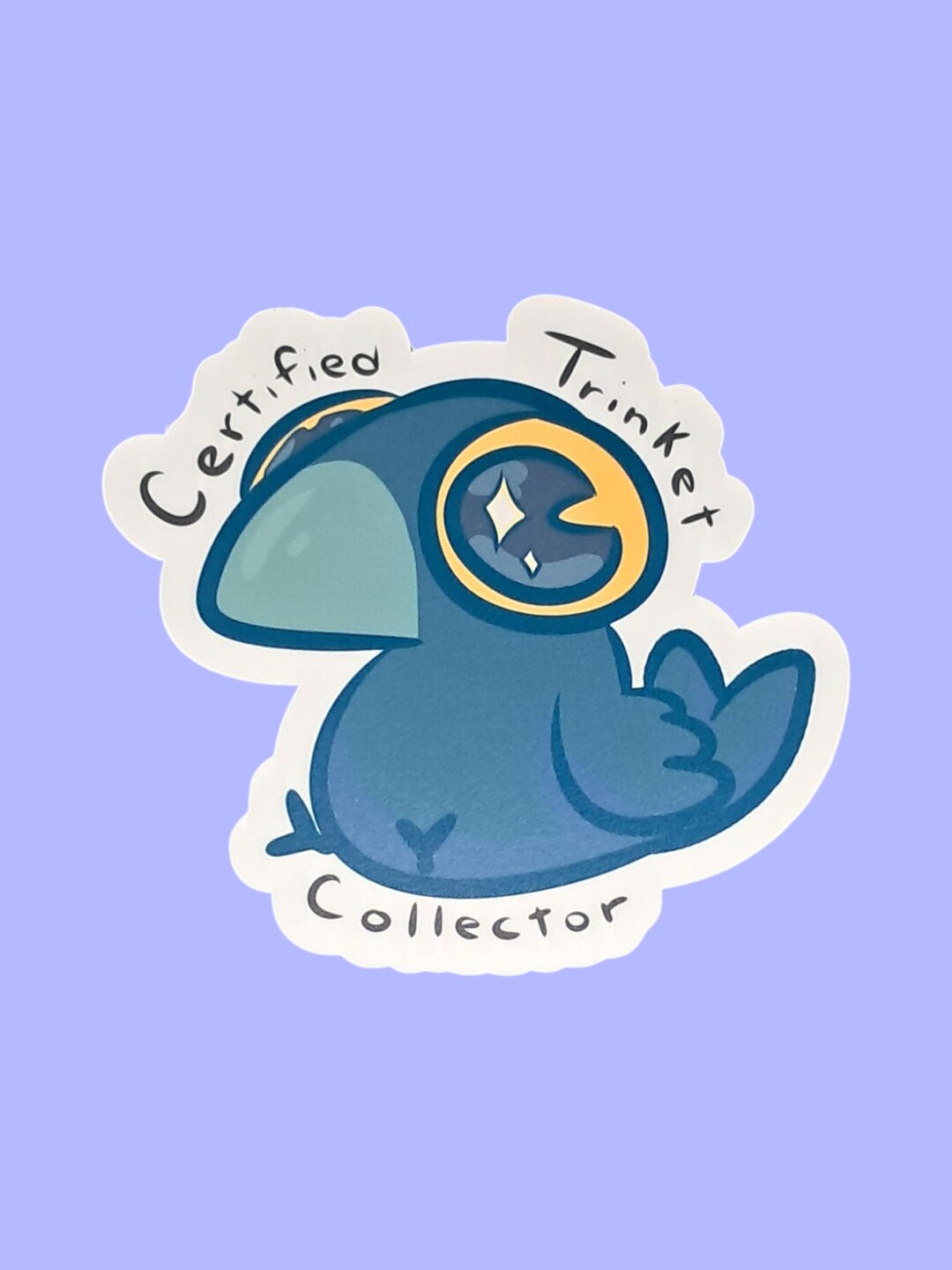 Trinket Collecting Crow Sticker - Water-resistant Vinyl by BNTY - Etsy