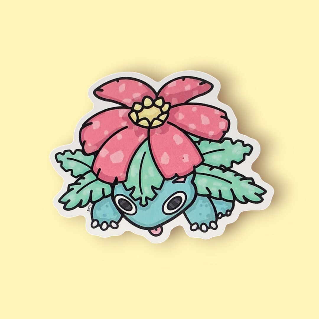 Derpy Venusaur Glossy Sticker - Water-resistant Vinyl by BNTY - Etsy
