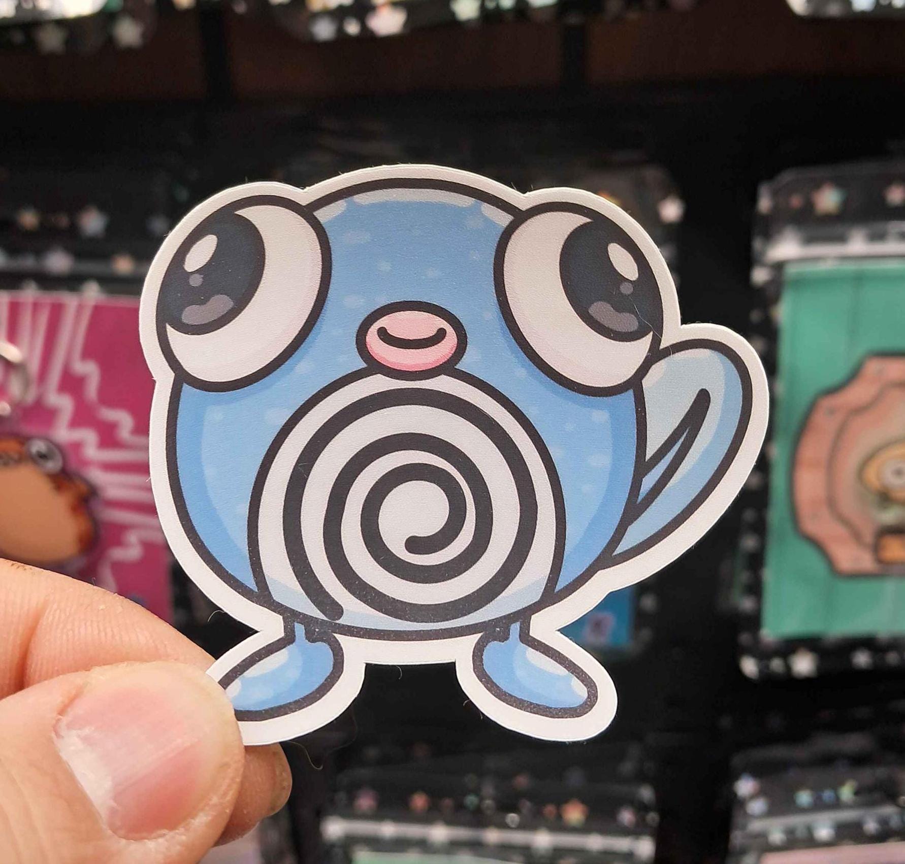 Bug-eyed Poliwag Sticker - Water-resistant Vinyl by BNTY - Etsy