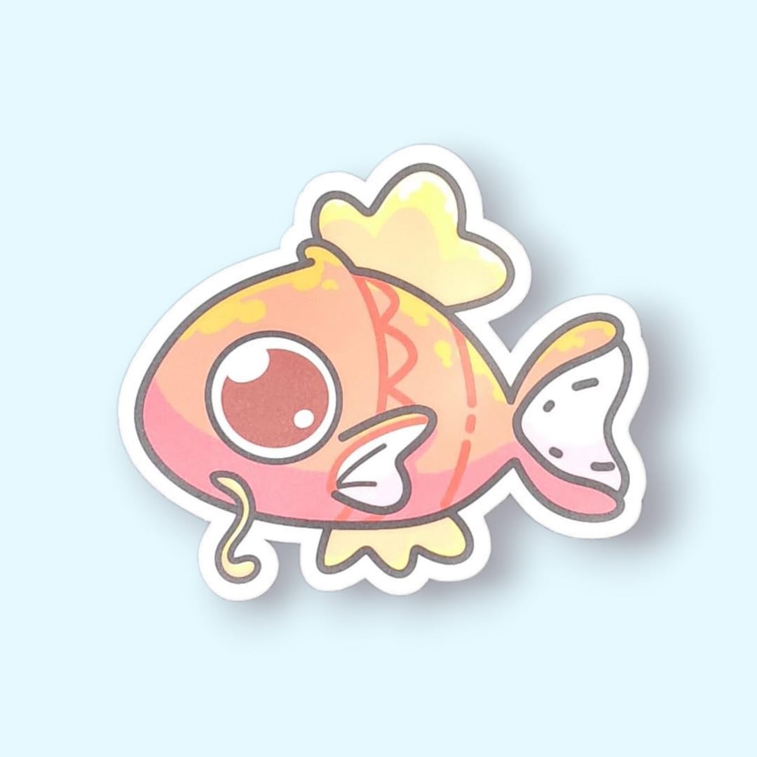 Cute Magikarp Vinyl Sticker – Water-resistant Laptop Decal (3" X 2.5 ...