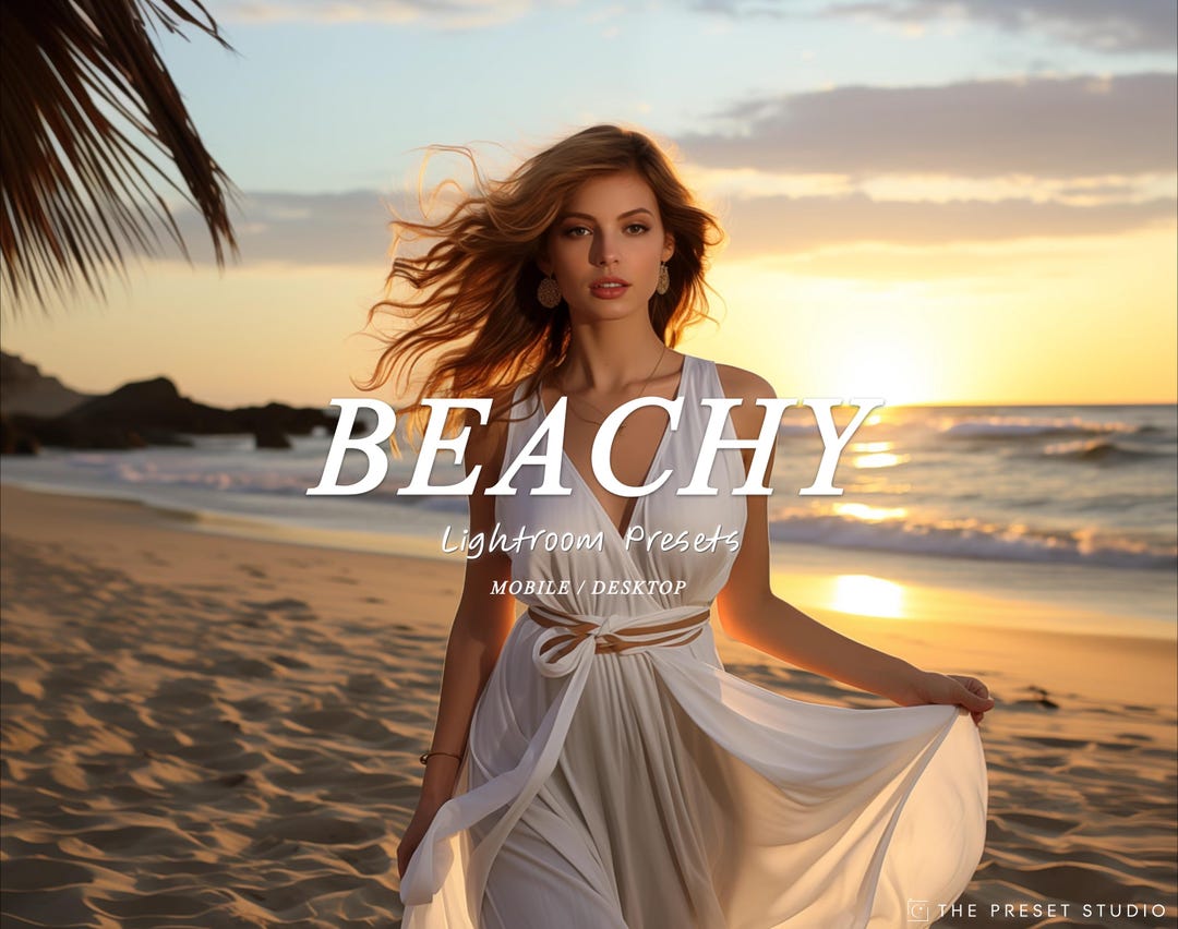 BEACHY Lightroom Presets, Blue Tropical Presets, Summer Filter, Beach ...