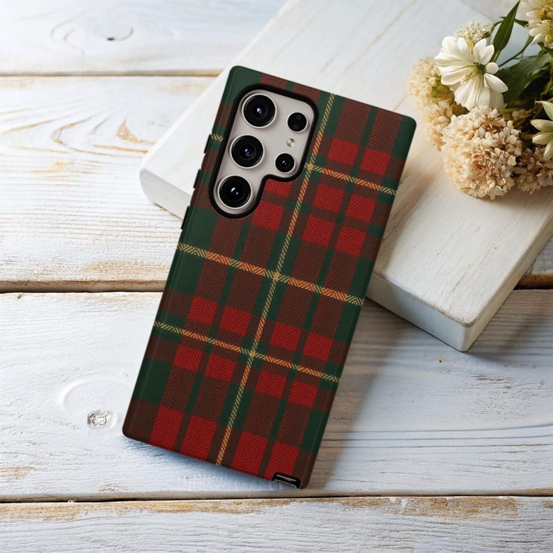 TARTAN PLAID CHRISTMAS Phone Case for Samsung Galaxy S26 S25 S24 S23 ...