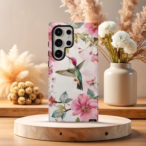FLORAL HUMMINGBIRD Phone Case for Samsung Galaxy S25 S24 S23 S22 S21 ...