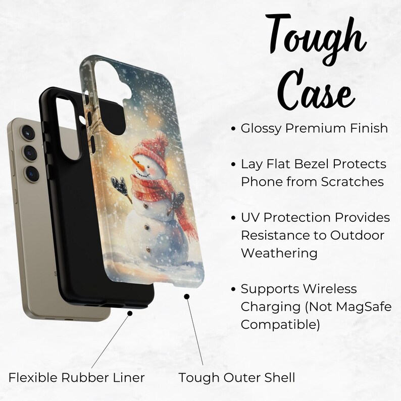 WINTER SNOWMAN Phone Case for Samsung Galaxy S26 S25 S24 S23 S22 S21 ...