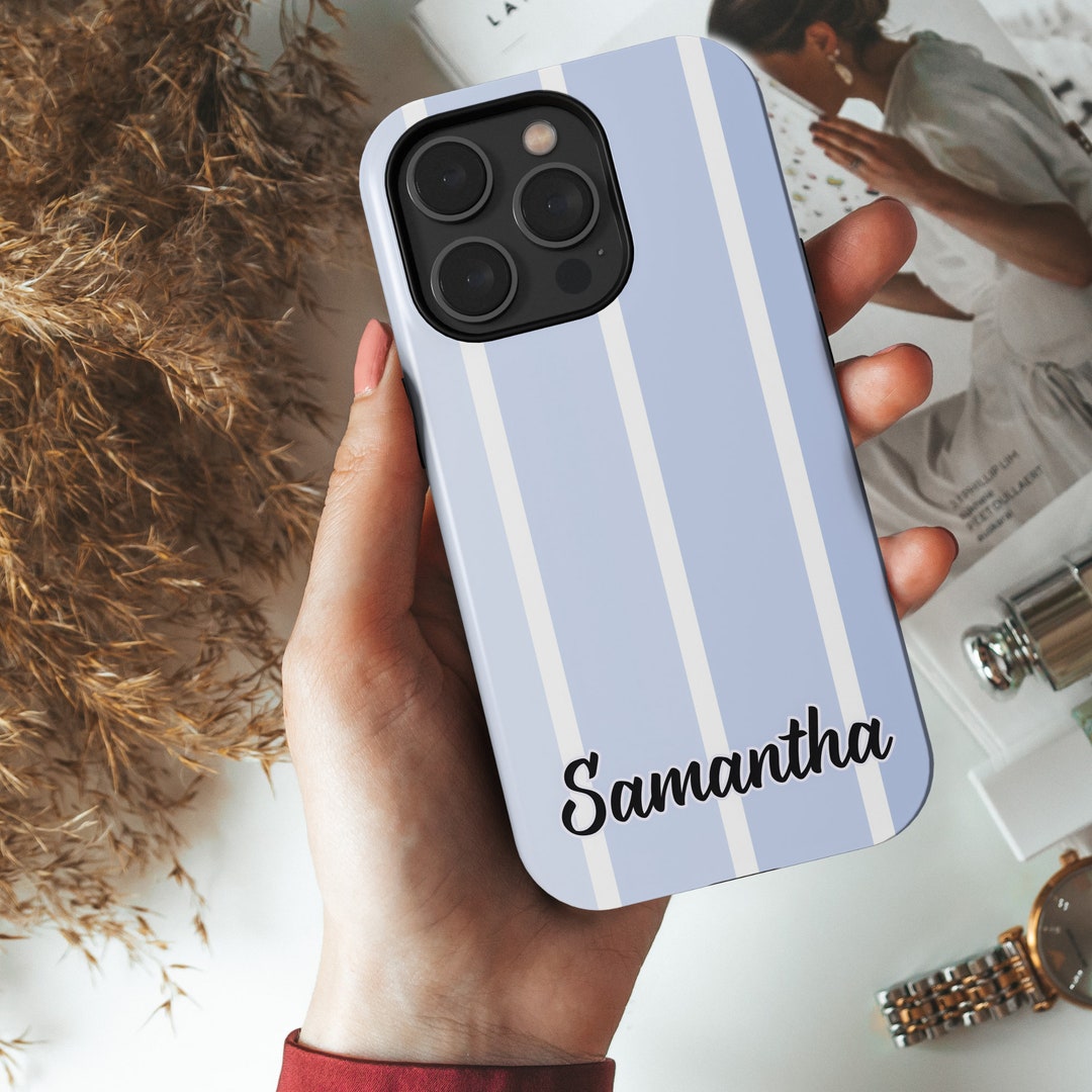 PERSONALIZED Light Blue Color Gradient Phone Case for iPhone Samsung ...