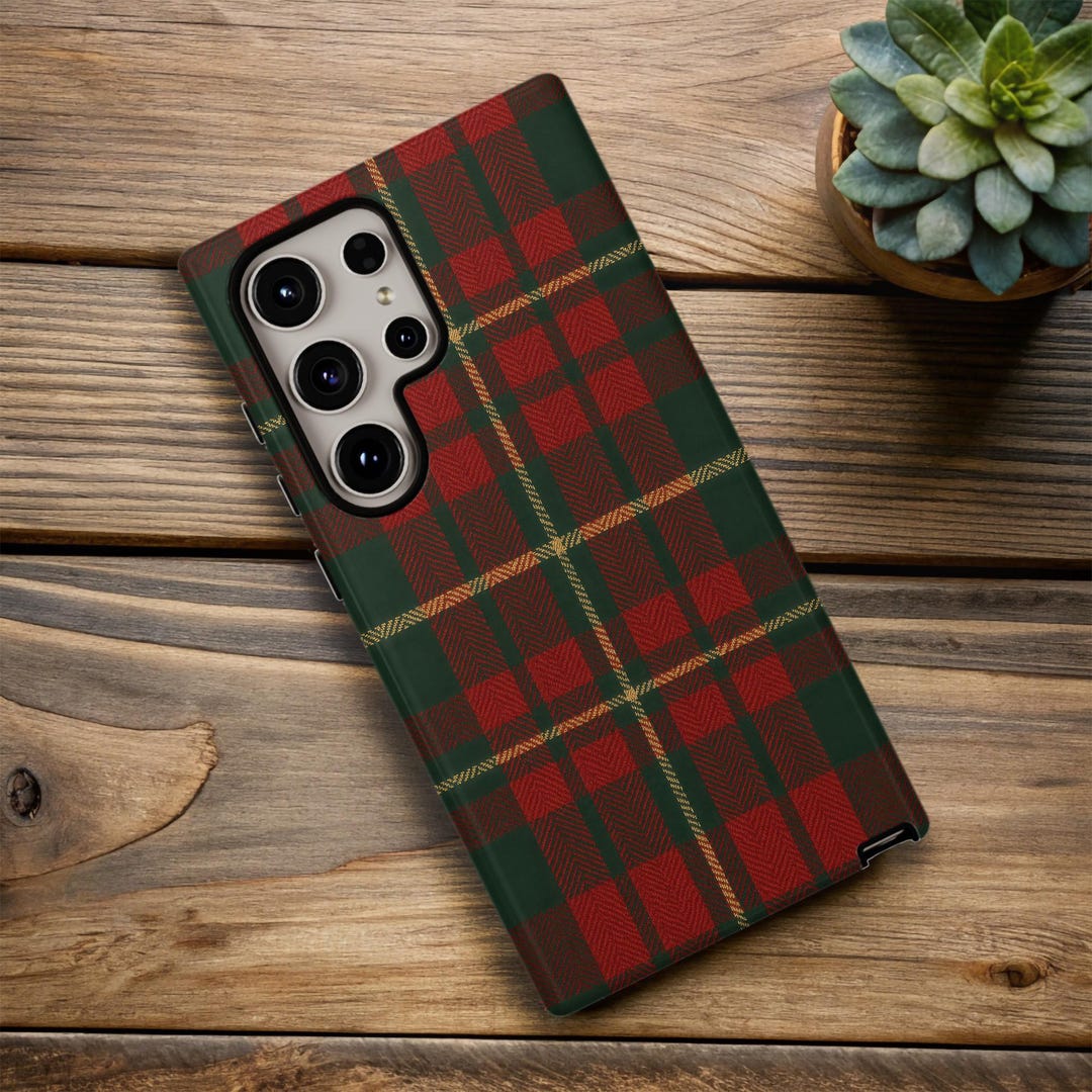 TARTAN PLAID CHRISTMAS Phone Case for Samsung Galaxy S26 S25 S24 S23 ...