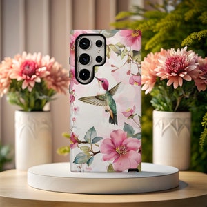 FLORAL HUMMINGBIRD Phone Case for Samsung Galaxy S25 S24 S23 S22 S21 ...