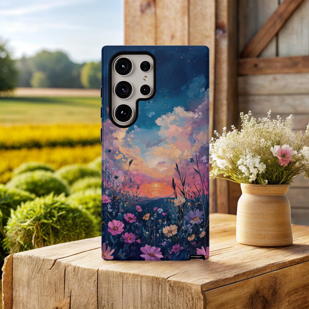 SPRING FLOWERS SUNSET Phone Case for Samsung Galaxy S26 S25 S24 S23 S22 ...