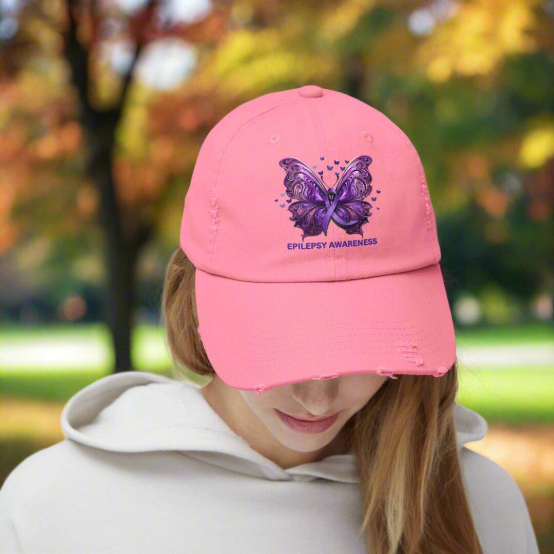 Epilepsy Butterfly Unisex Distressed Cap - Etsy