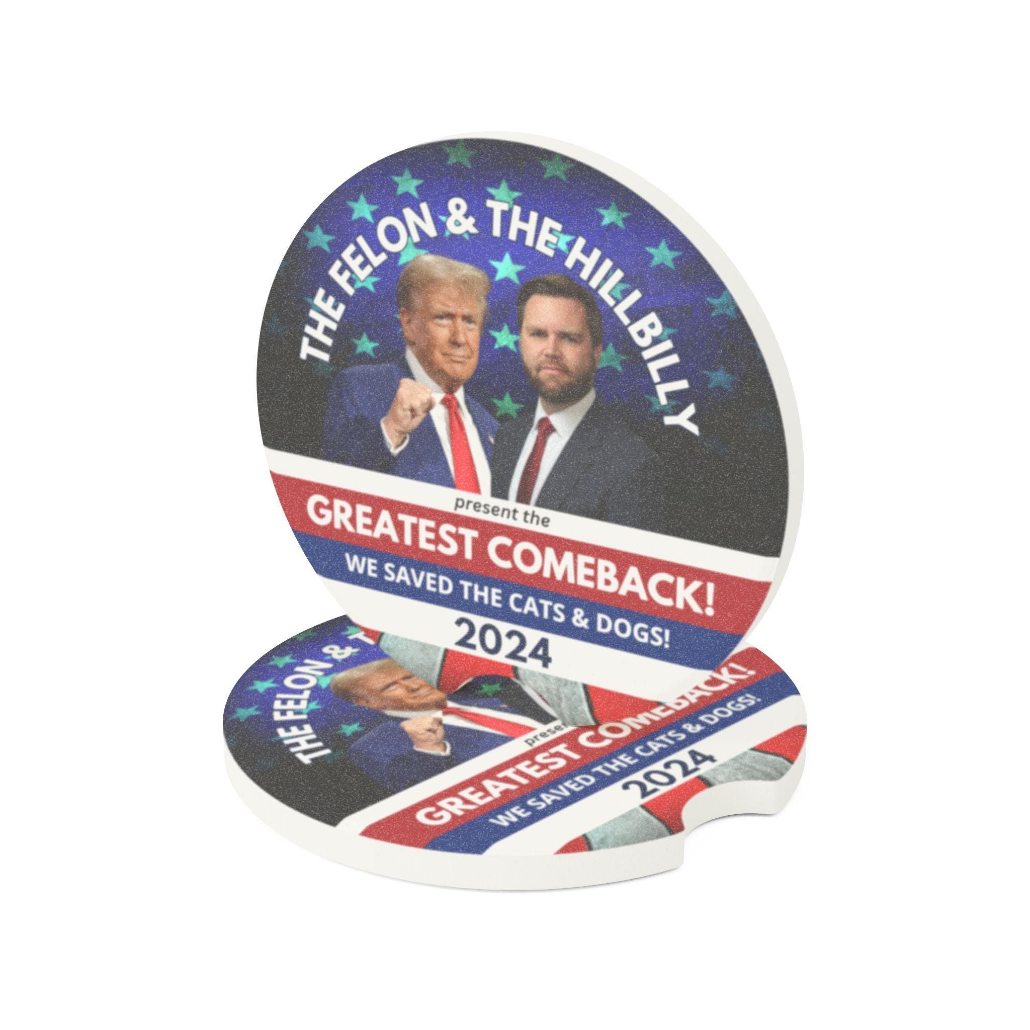 Felon & Hillbilly Comeback Soapstone Car Coaster - Etsy