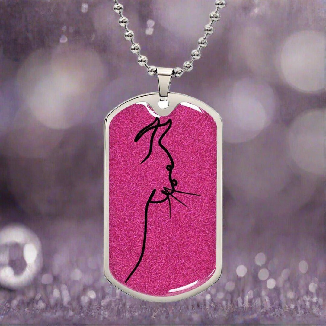 Kitty Profile Necklace - Etsy