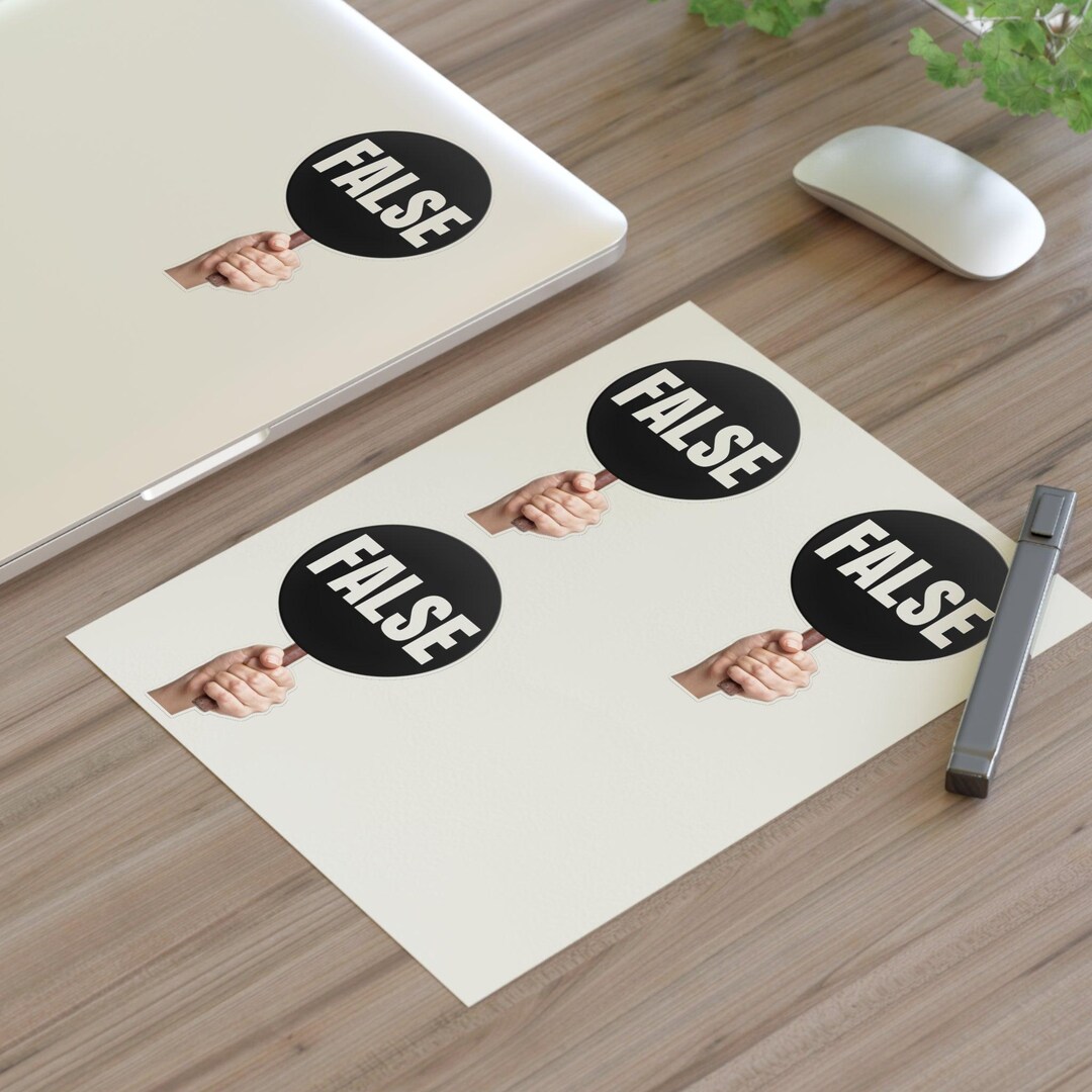 False Sign Sticker Sheets - Etsy
