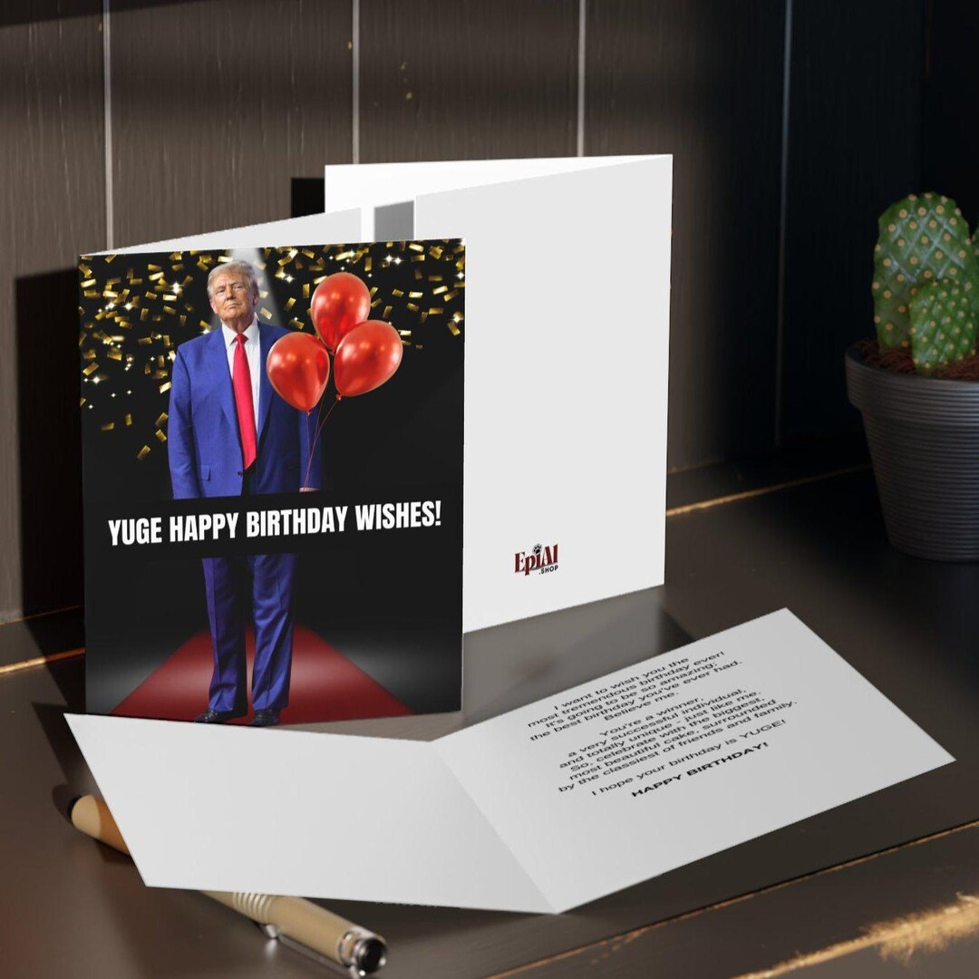 Donald Trump Birthday Greeting Cards (8, 16, and 24 Pcs) - Etsy