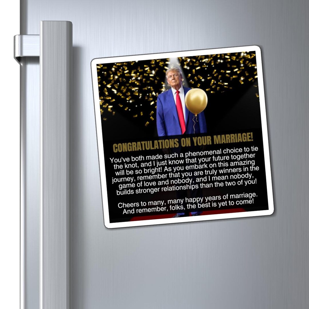 Wedding Congratulations From Donald Trump Magnets - Etsy