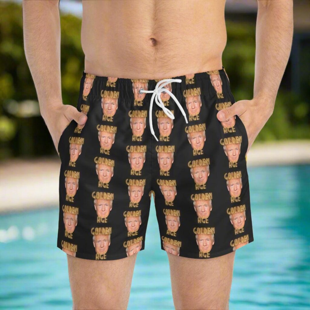 Trump Golden Age Swim Trunks - Etsy