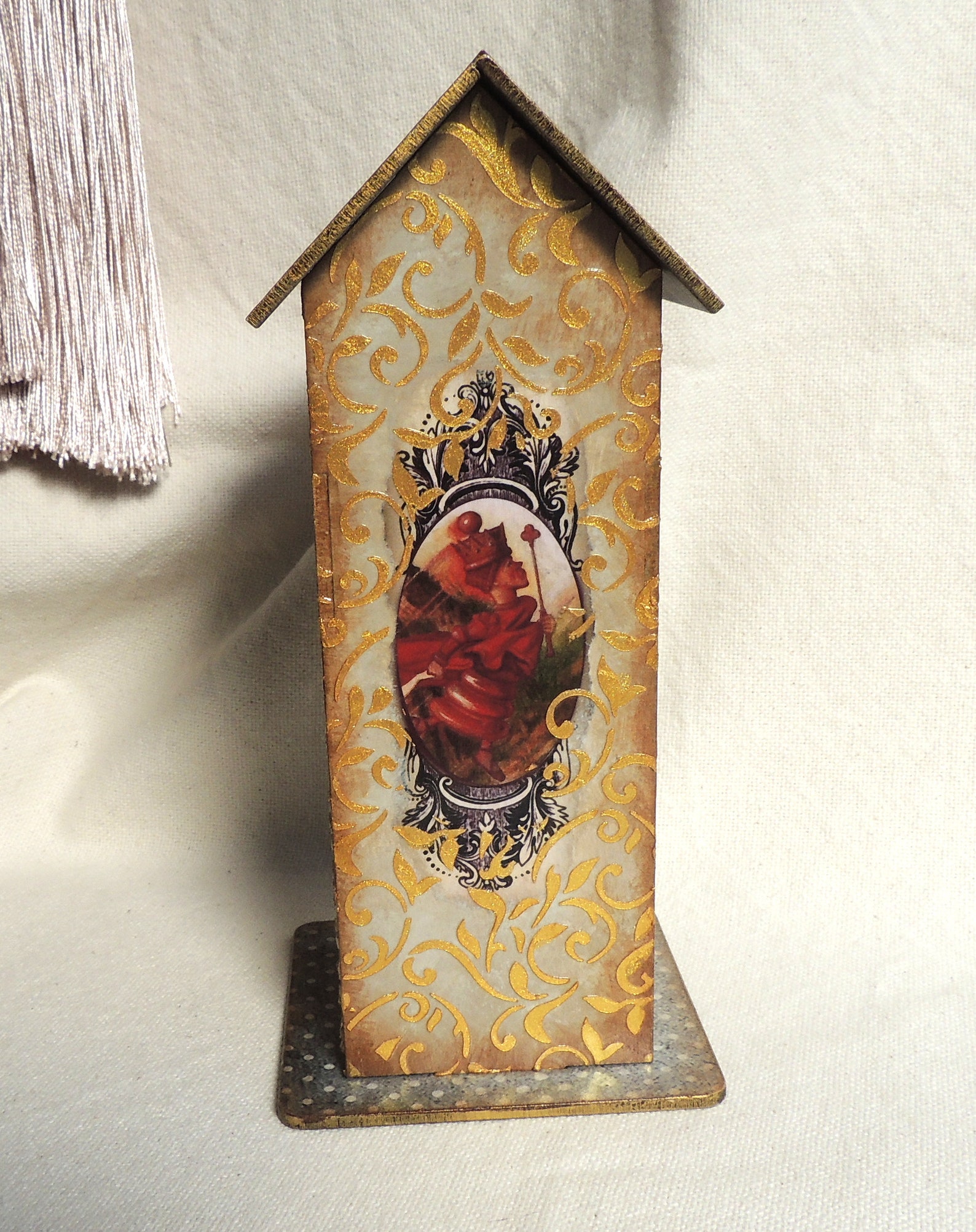 Tea Box. House Box. Shabby Chic Box. House With Dots. Alice in - Etsy