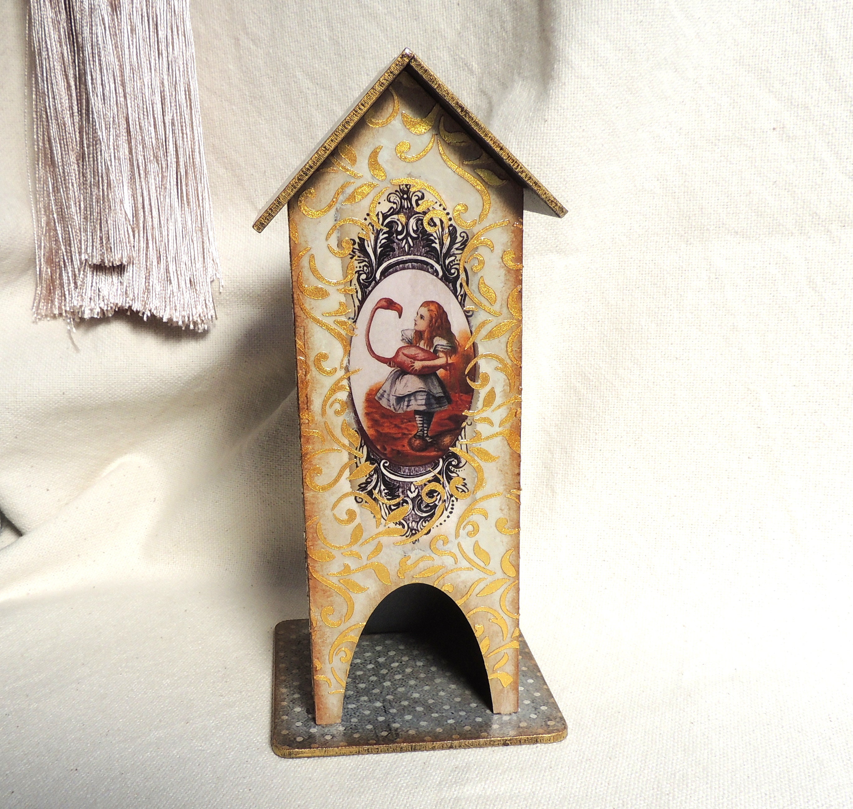 Tea Box. House Box. Shabby Chic Box. House With Dots. Alice in - Etsy