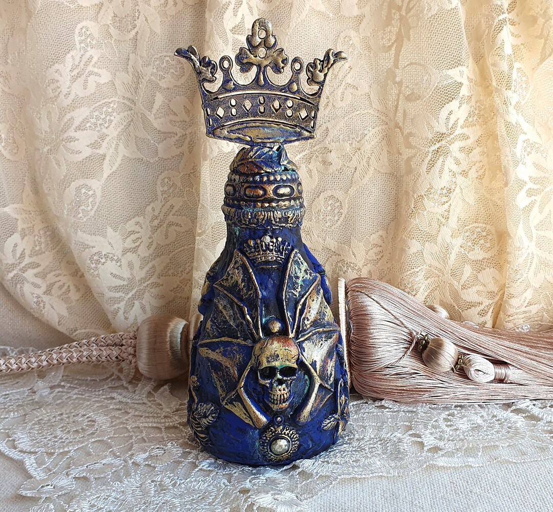 Steampunk Bottle. Potion Bottle . Decorated Bottle. Handmade Bottle ...