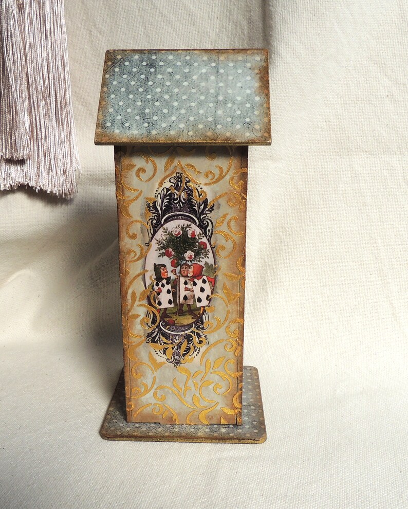 Tea Box. House Box. Shabby Chic Box. House With Dots. Alice in - Etsy