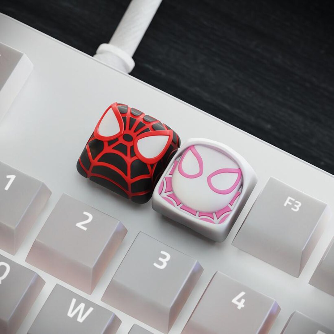 Spider-verse Inspired Keycaps Set for Gamers - Miles Morales and Gwen ...