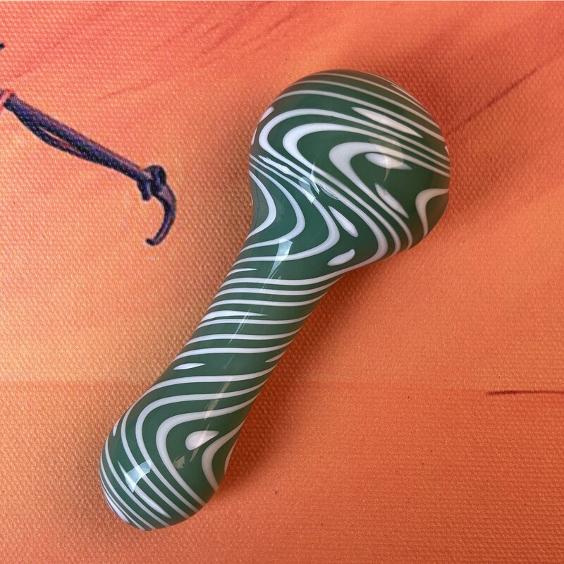 Green Glass Pipe - Etsy