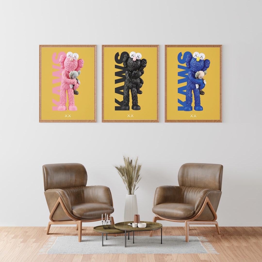 Set of 3 Hypebeast Figure Poster, Printable KAWS, Hypebeast Toys ...