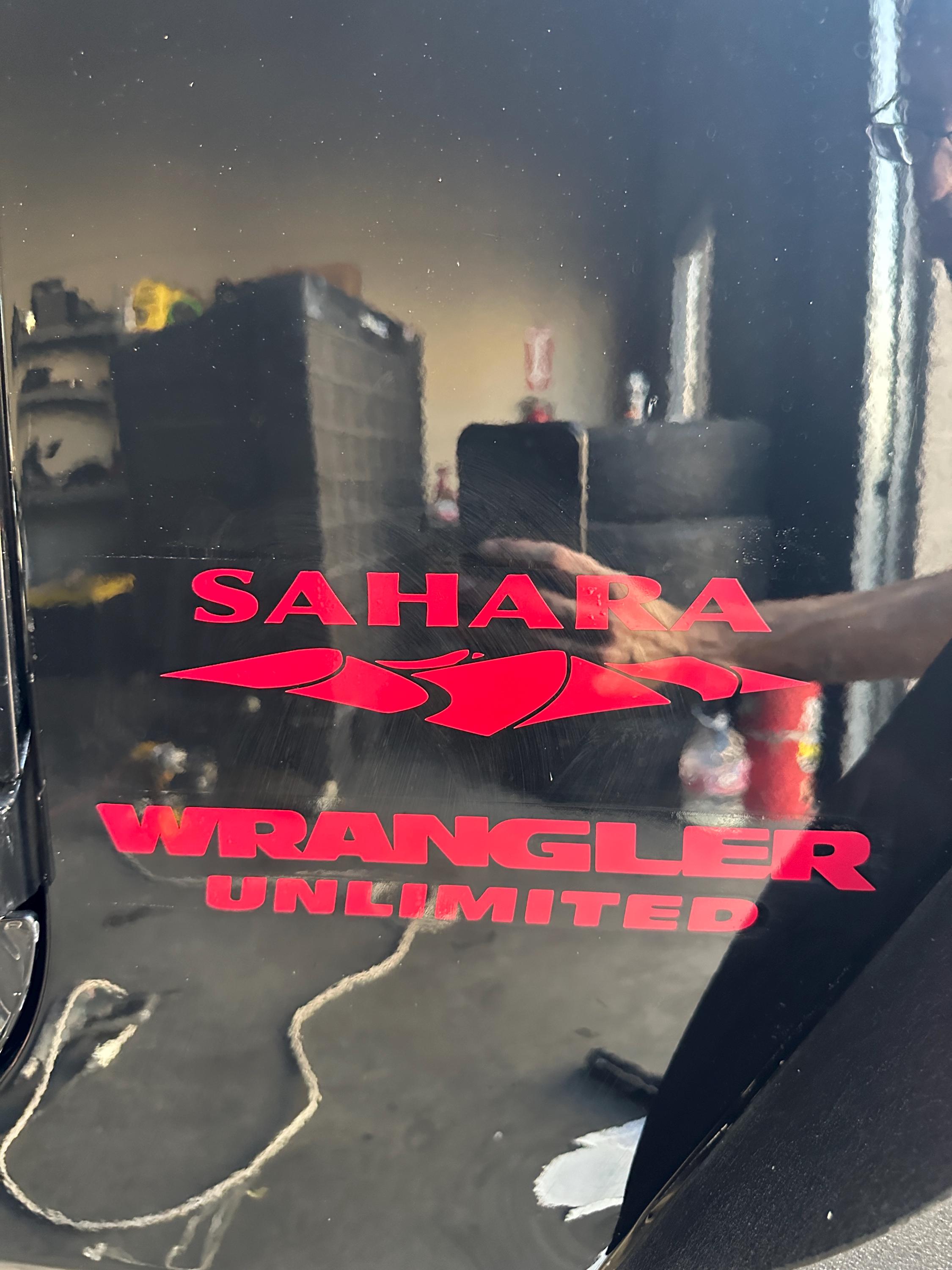 Jeep Wrangler Sahara Unlimited Decal Emblem Set Vinyl Stickers - Etsy