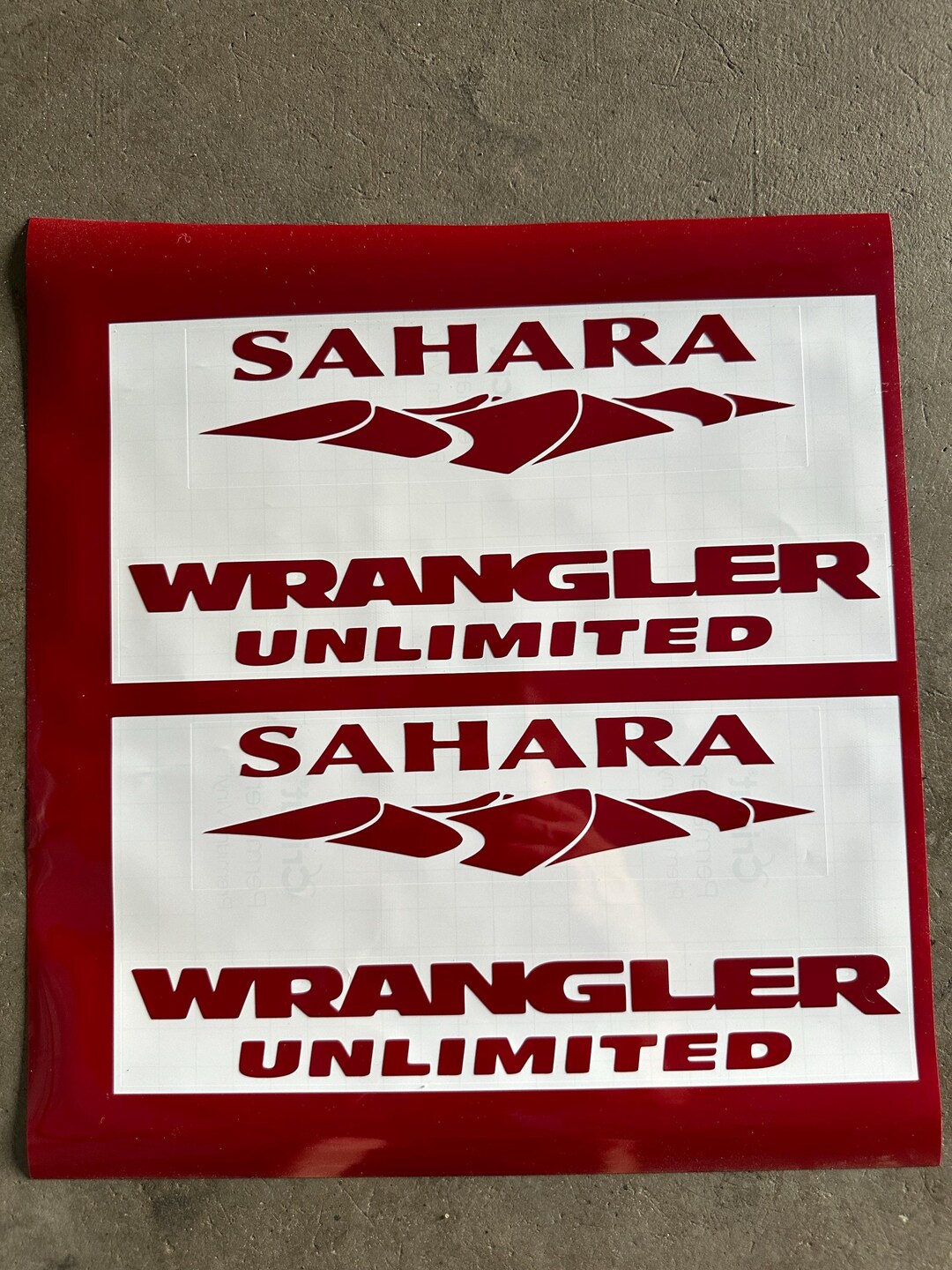Jeep Wrangler Sahara Unlimited Decal Emblem Set Vinyl Stickers - Etsy