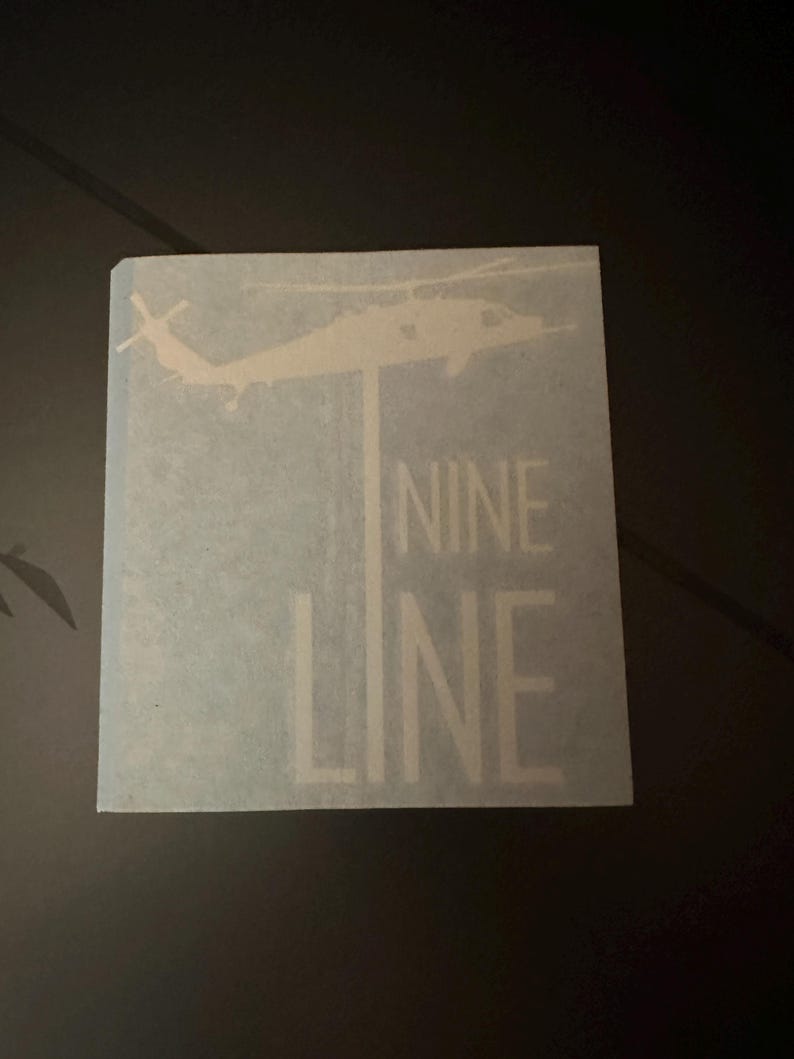 Nine Line White Vinyl Decal Sticker 3x4 Buy 2 Get 1 Free Military ...
