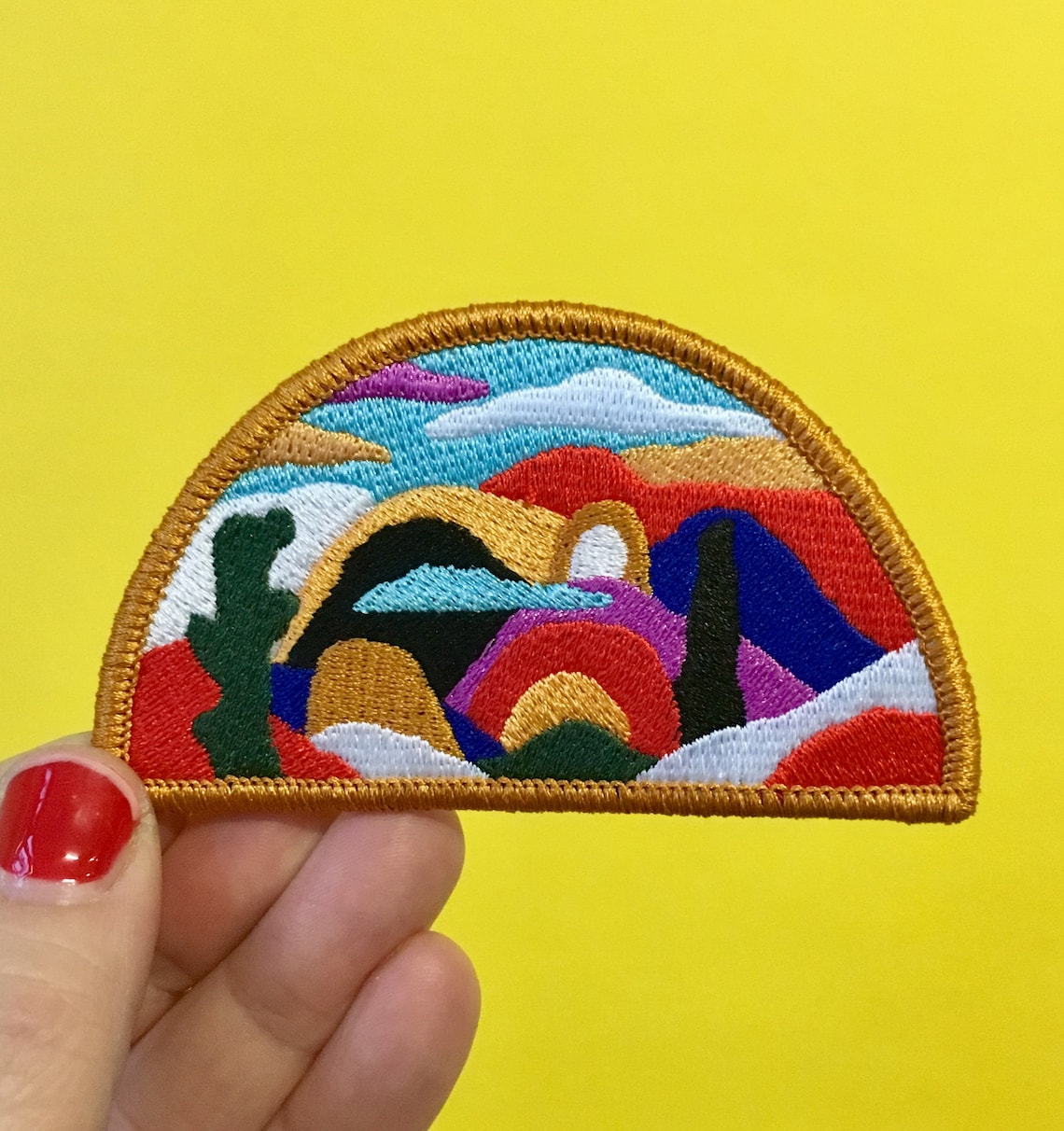 Half Moon Landscape Iron on Patch - Etsy
