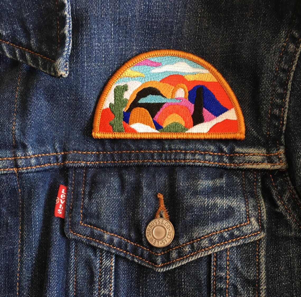 Half Moon Landscape Iron on Patch - Etsy