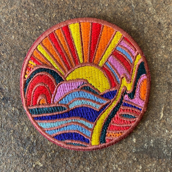 Sunshine Embroidered Patch Retro Patch Patches for Jacket Hippie ...