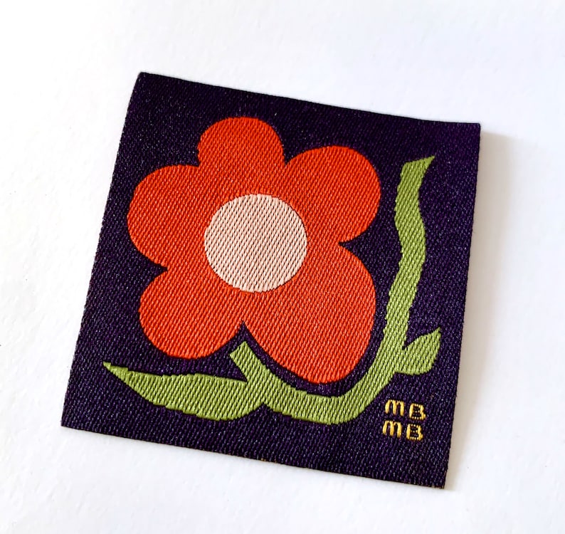 Big Flower Little Patch-woven Iron on Patch - Etsy