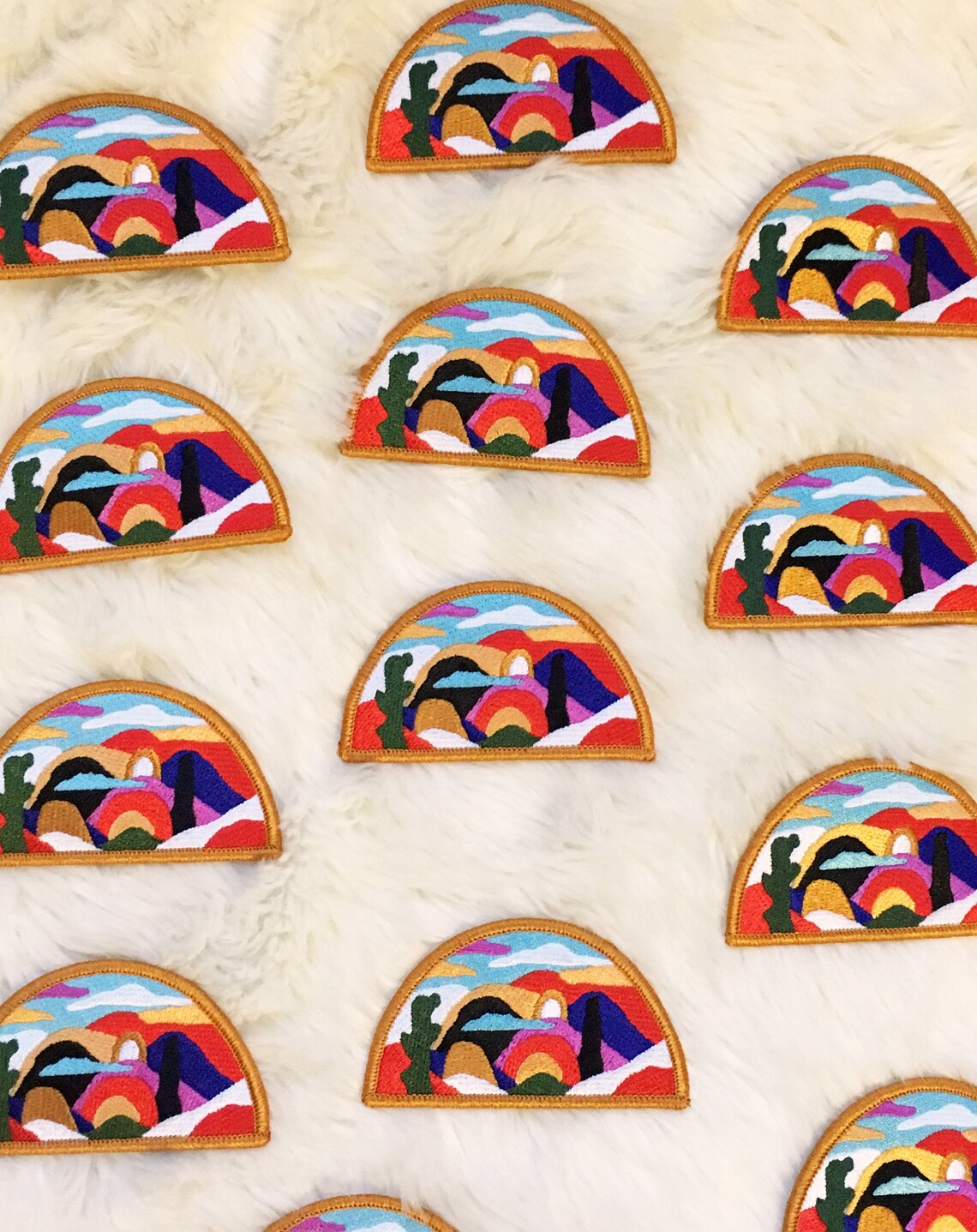 Half Moon Landscape Iron on Patch - Etsy