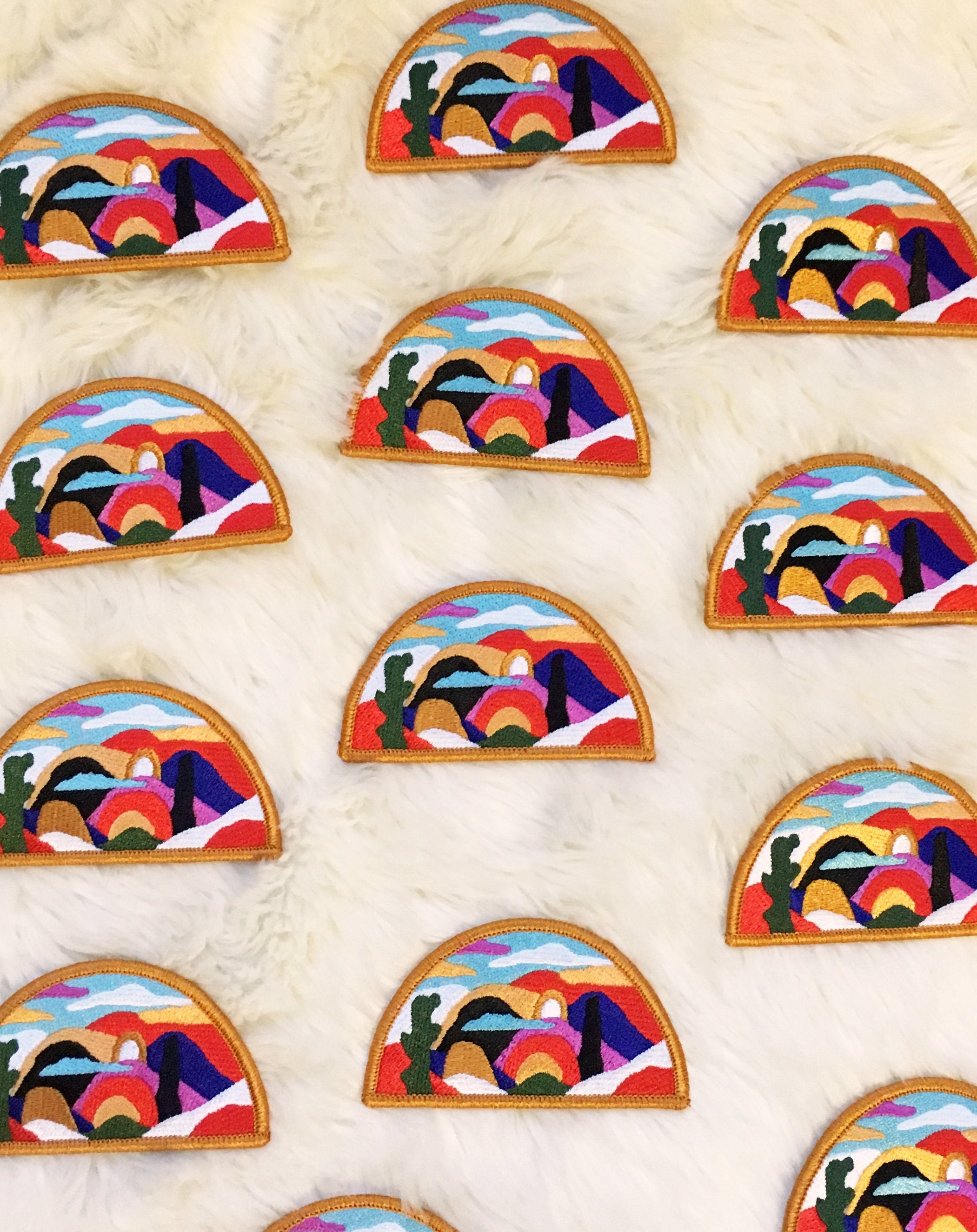 Half Moon Landscape Iron on Patch - Etsy