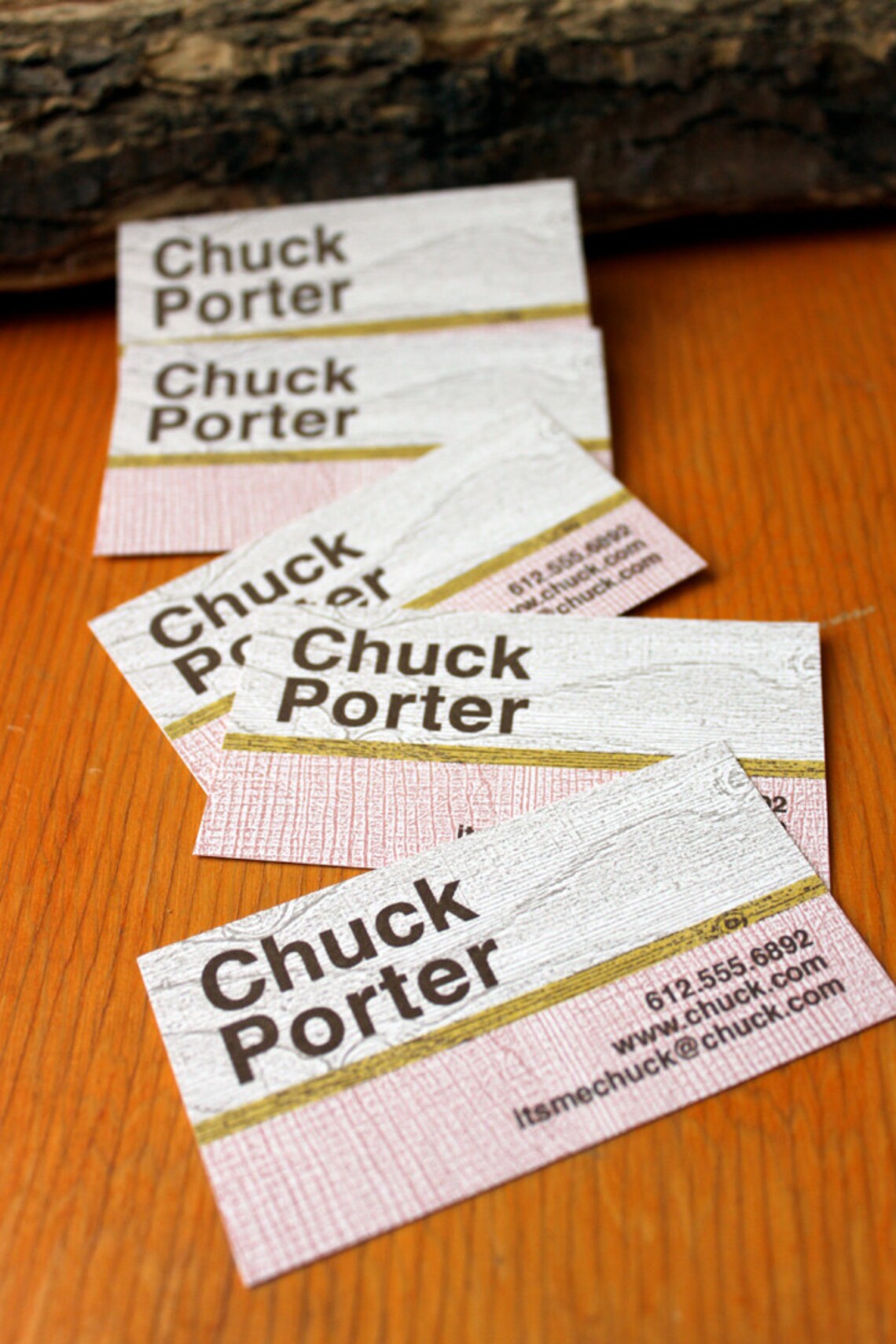 Wood Grain Calling Cards - Etsy