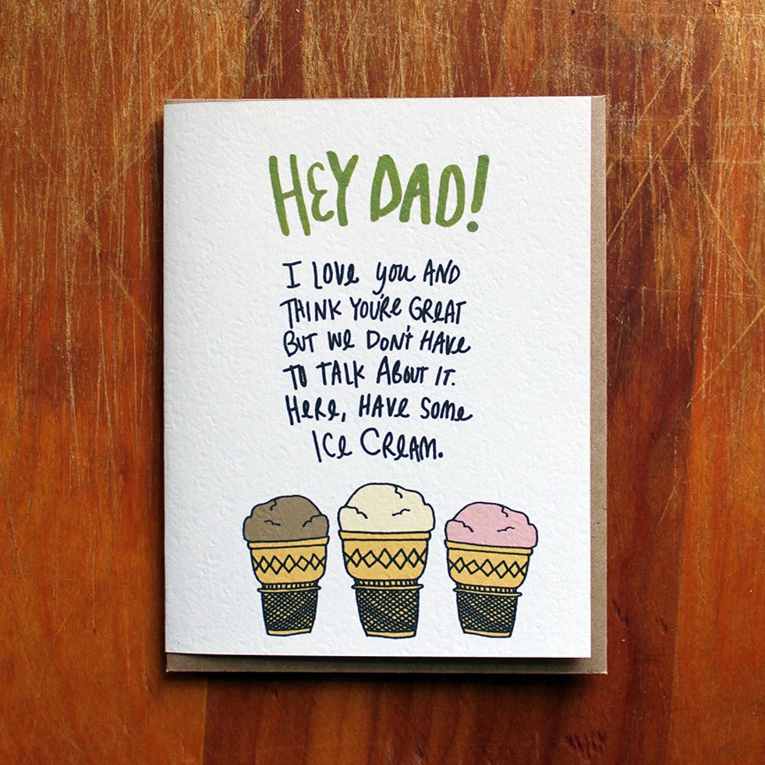 Hey Dad- Awkward Father's Day Card - Etsy