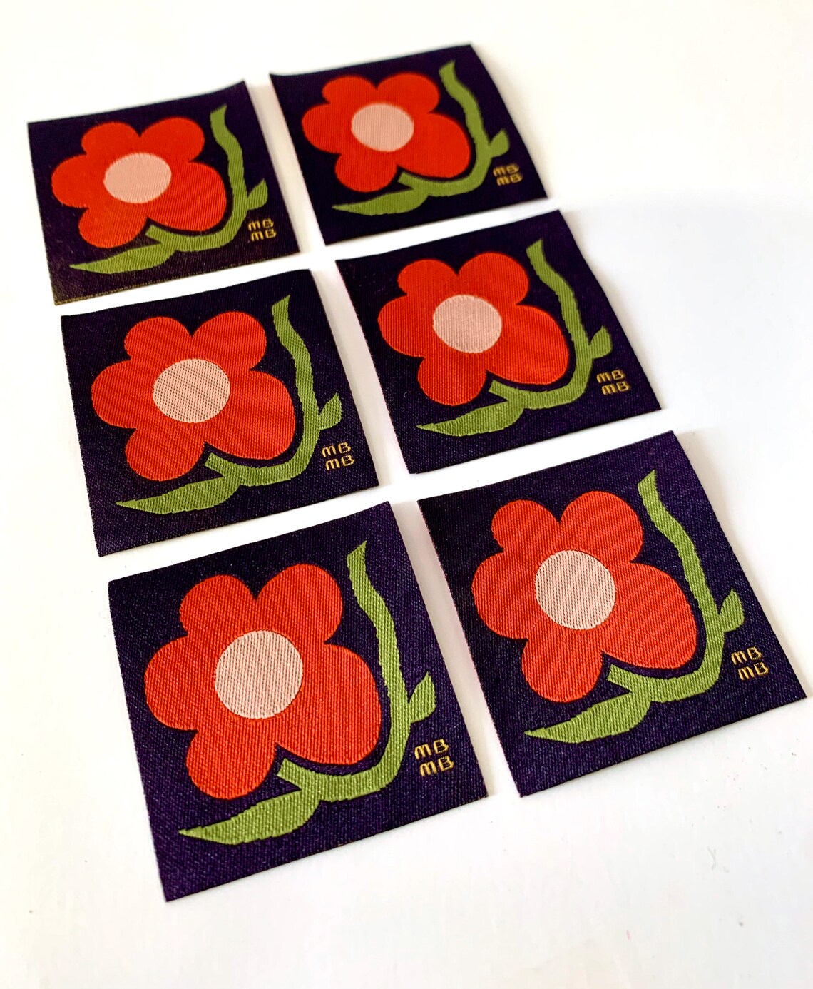 Big Flower Little Patch-woven Iron on Patch - Etsy