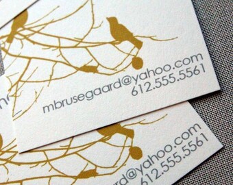 Gray Branches Calling Cards | Etsy