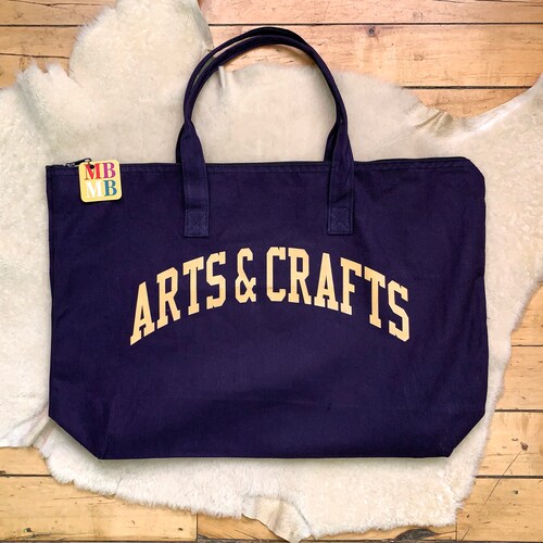 Arts and Crafts Large Zip Tote - Etsy