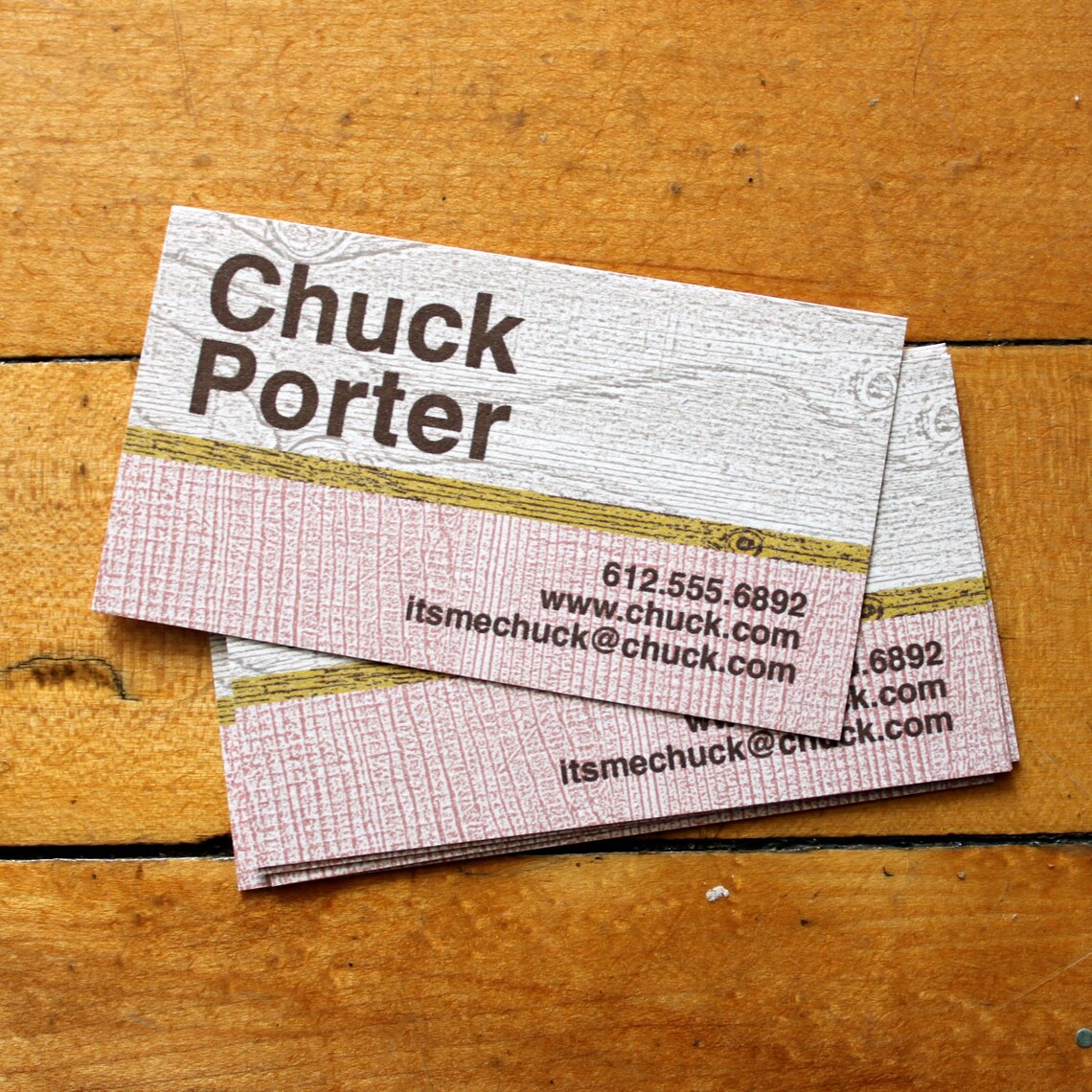 Wood Grain Calling Cards - Etsy