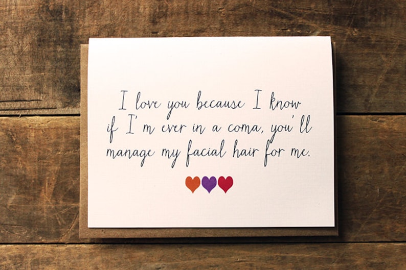 BFF Valentine Manage My Facial Hair When I'm in a Coma - Etsy