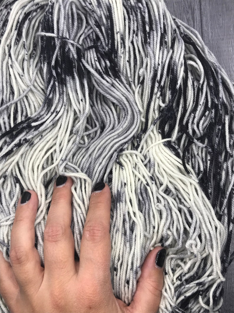 Cookies and Cream Speckled DK Yarn: Hand Dyed Superwash Merino Yarn - Etsy