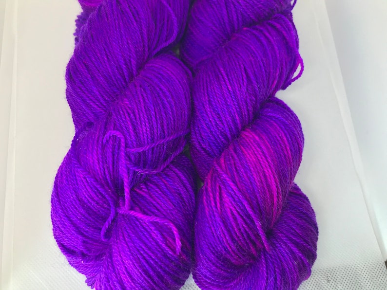 Violet Sky. Semi-Solid Yarn. Hand Dyed Yarn. Superwash Yarn. | Etsy