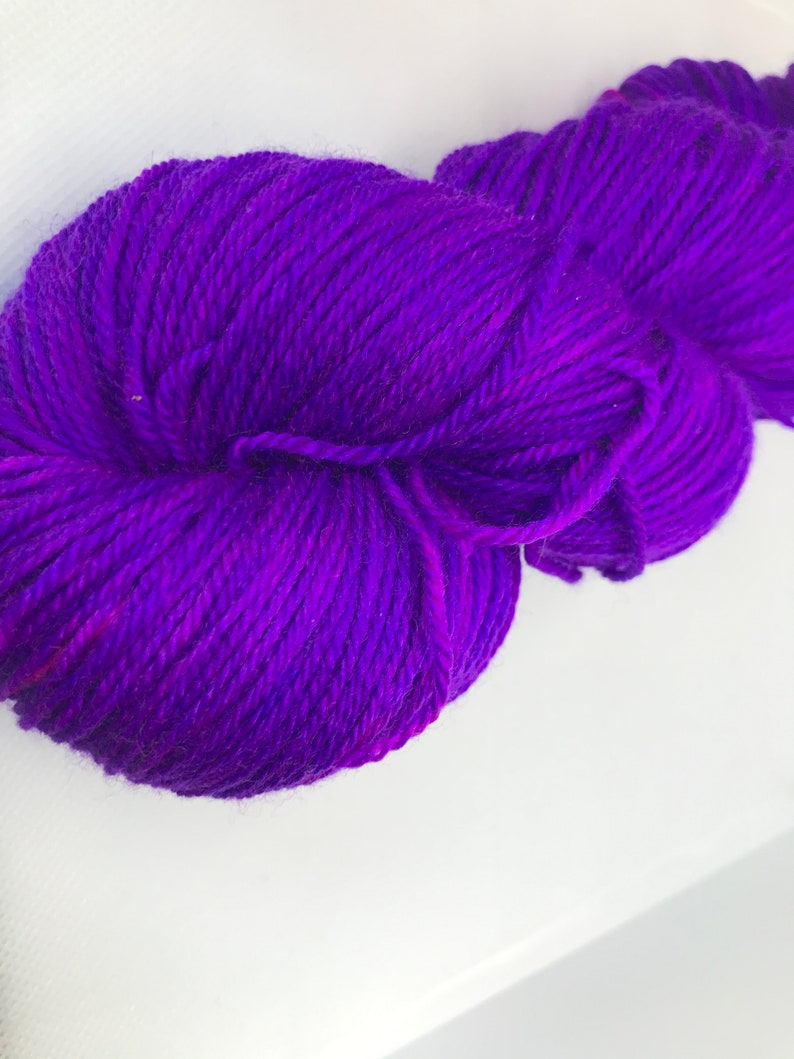 Violet Sky. Semi-Solid Yarn. Hand Dyed Yarn. Superwash Yarn. | Etsy