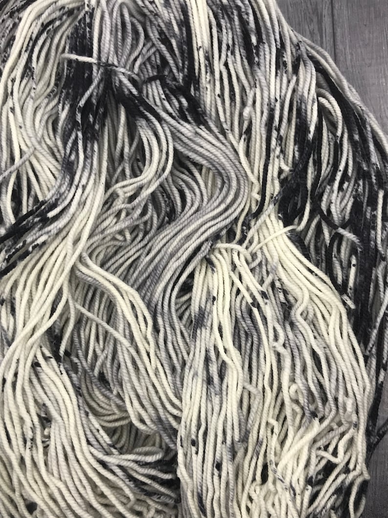Cookies and Cream Speckled DK Yarn: Hand Dyed Superwash Merino Yarn - Etsy