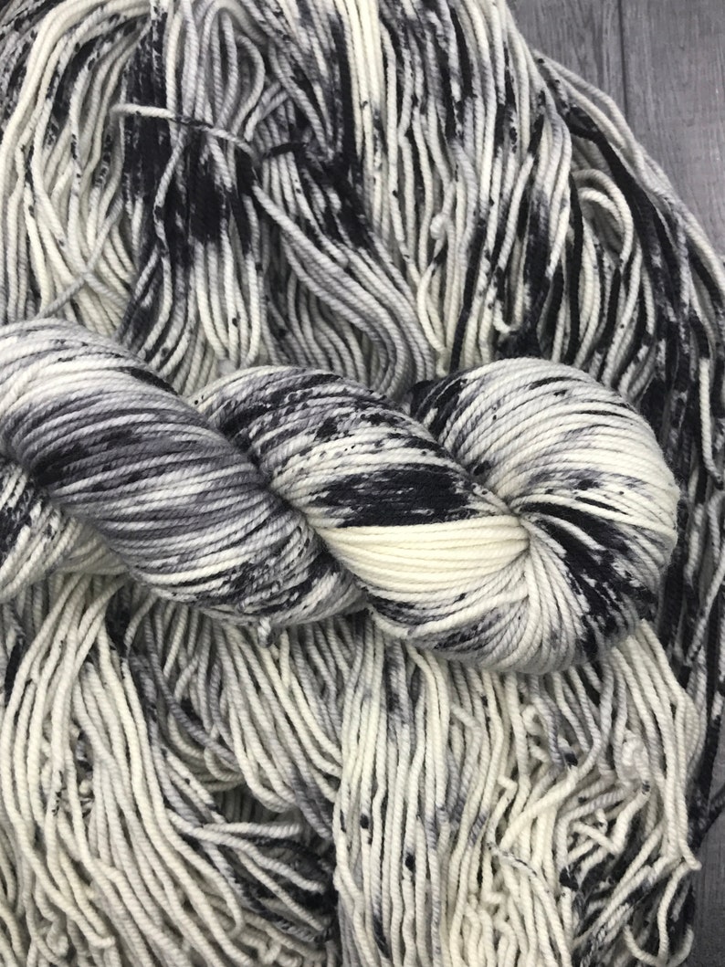 Cookies and Cream Speckled DK Yarn: Hand Dyed Superwash Merino Yarn - Etsy