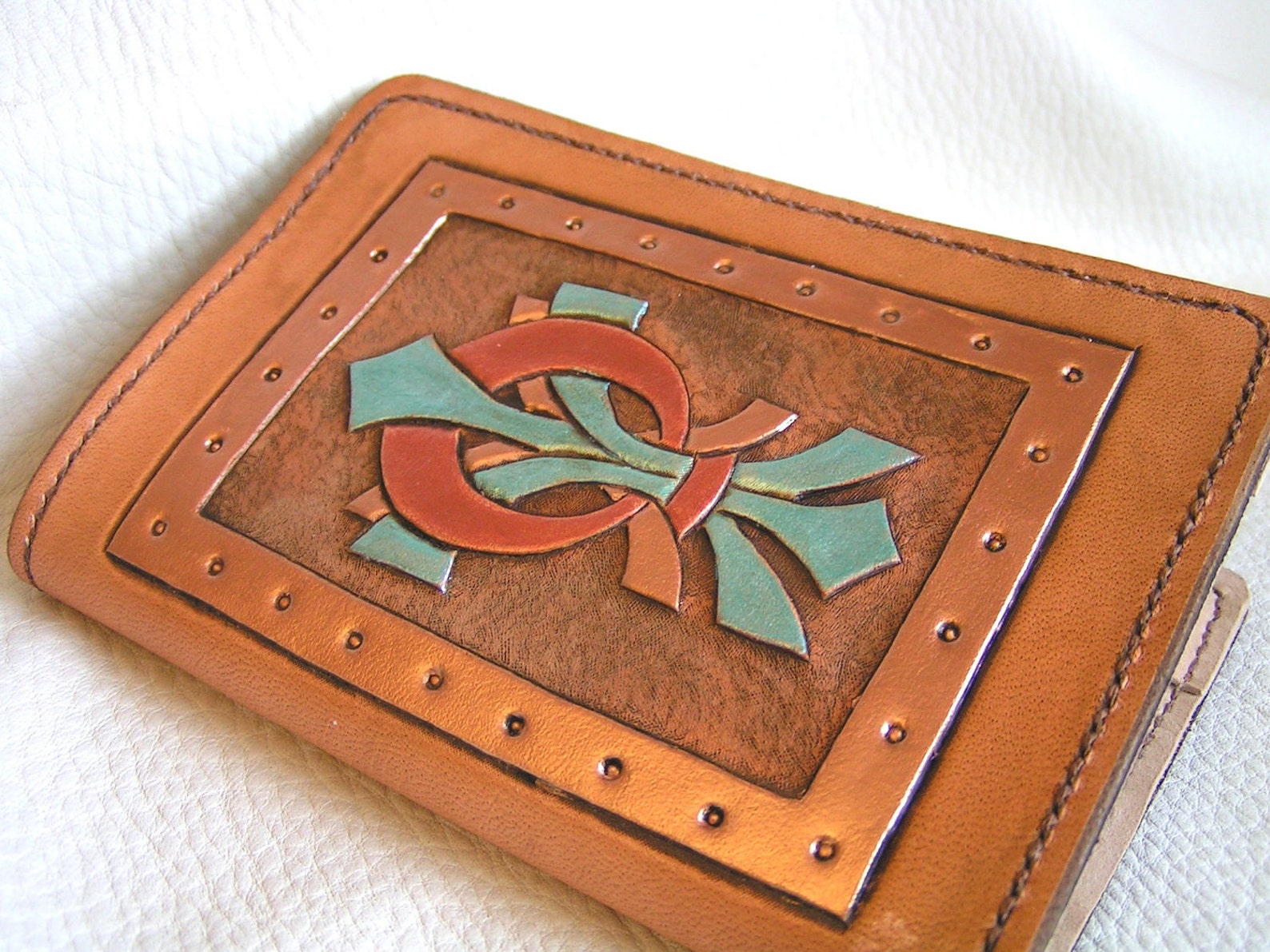 Fleur-de-lis and Ring Tooled Leather Notebook Cover - Etsy
