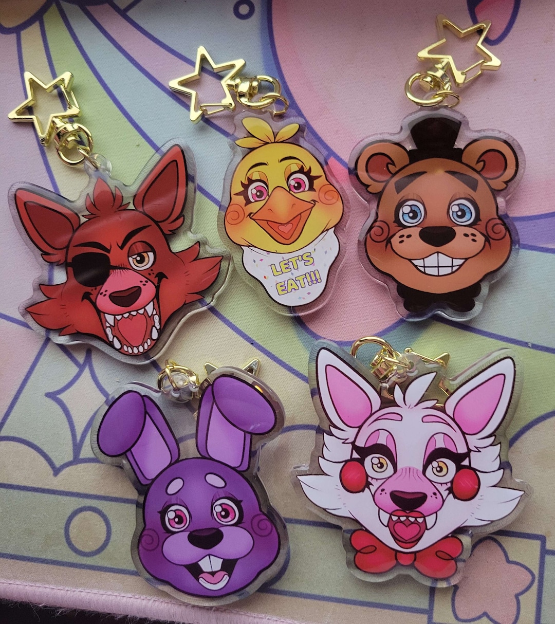Five Nights at Freddy's 2 Reversible Keychain - FNAF 2 - Etsy