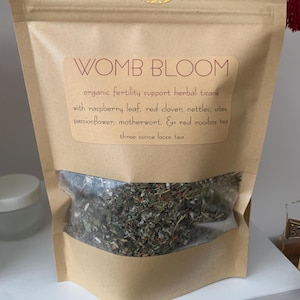 WOMB BLOOM Herbal Tea Fertility Support Blend One Ounce 1 Oz/3 Oz/8 Oz ...